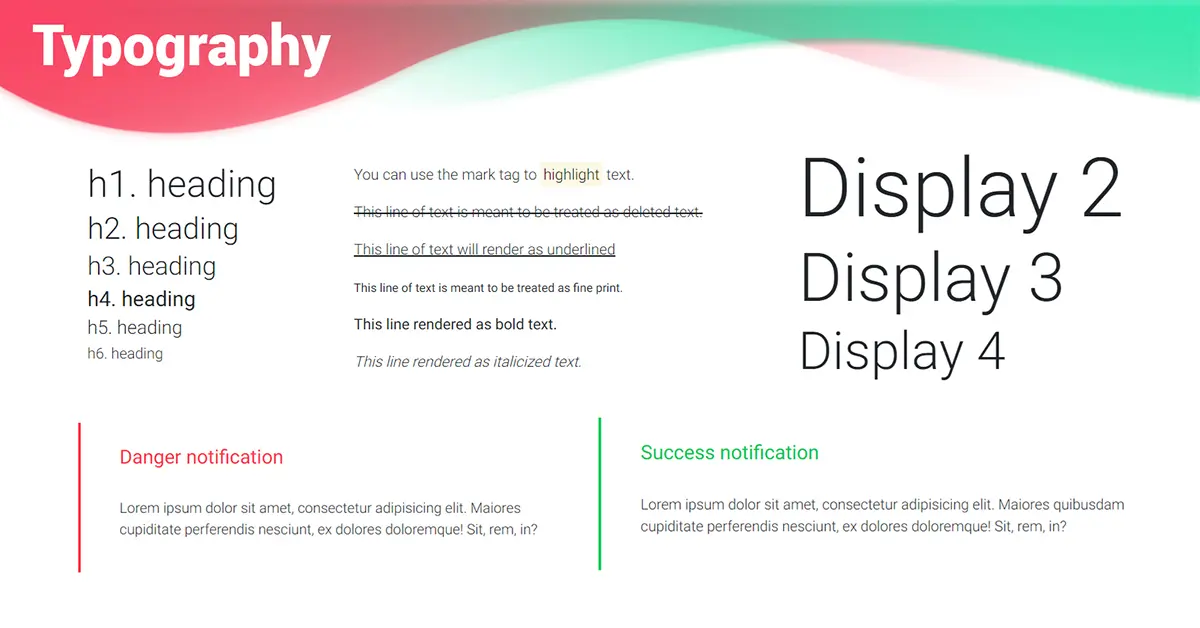 Angular Responsive Font Size Bootstrap 4 Material Design Examples 